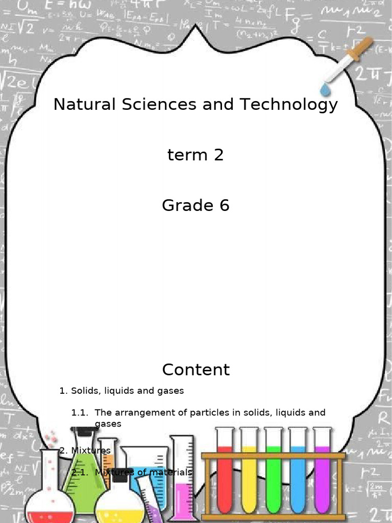 Natural Sciences and Technology Grade 6 Term 2 | PDF | Solubility | Mixture