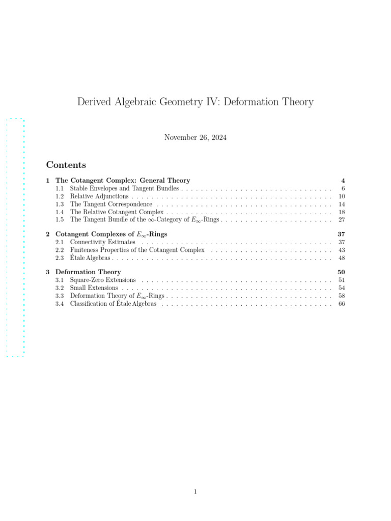 DAG-IV Deformation Theory | PDF | Ring (Mathematics) | Abstract Algebra