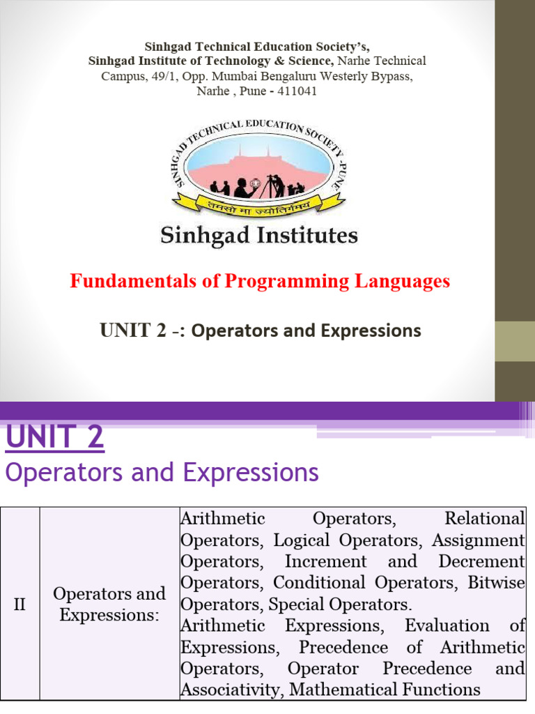FPL - Unit 2 | PDF | Pointer (Computer Programming) | Integer (Computer ...