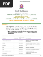 DU Final Datesheet May-June 2025 | PDF | Bachelor Of Arts | Qualifications