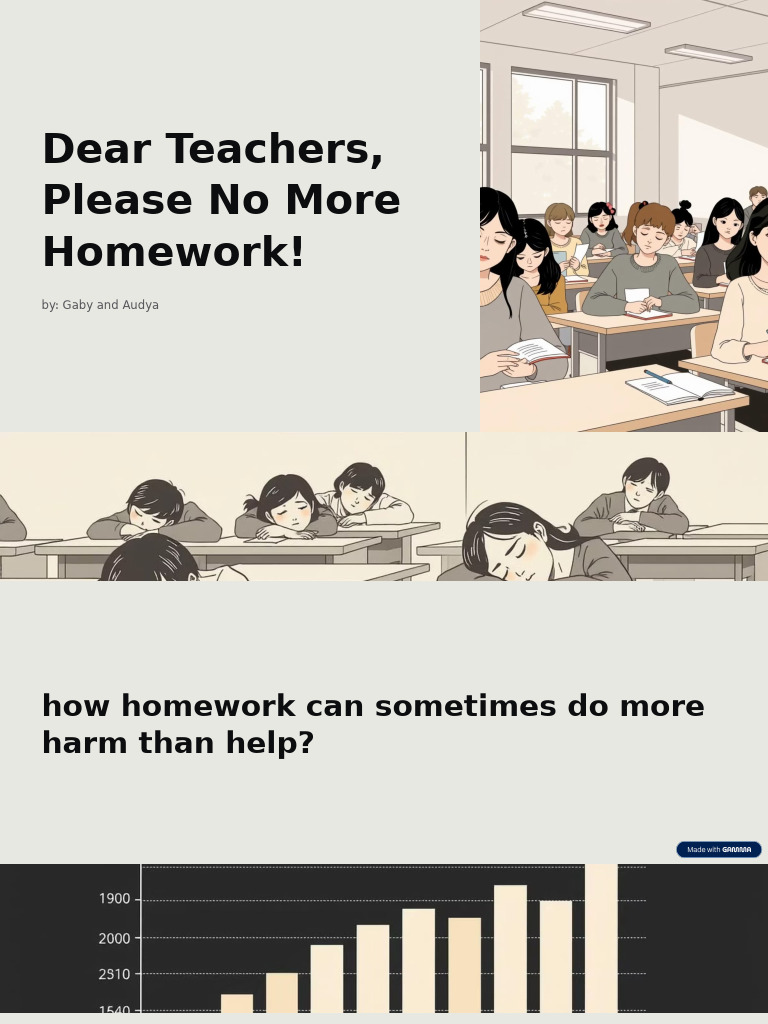 Dear Teachers Please No More Homework | PDF