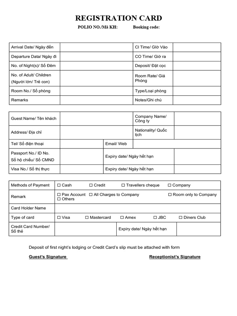 Registration Card | PDF