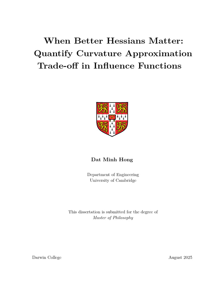 Steve Thesis Hessian Influence Function | PDF | Mathematical ...