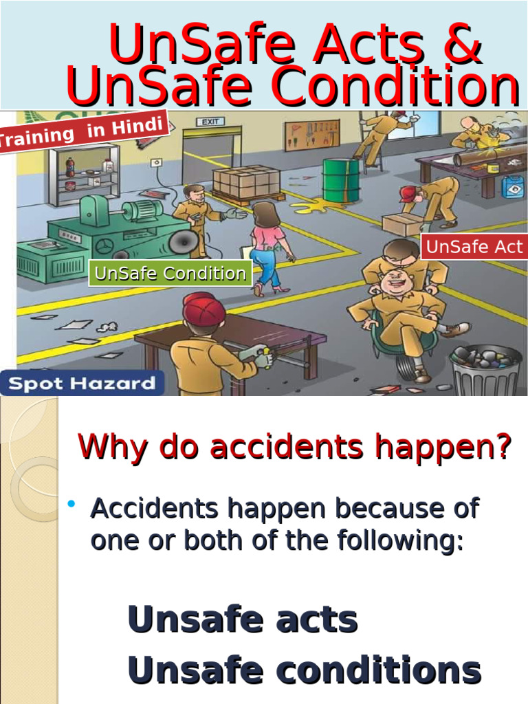 Unsafe Act and Unsafe Condition | PDF | Personal Protective Equipment ...