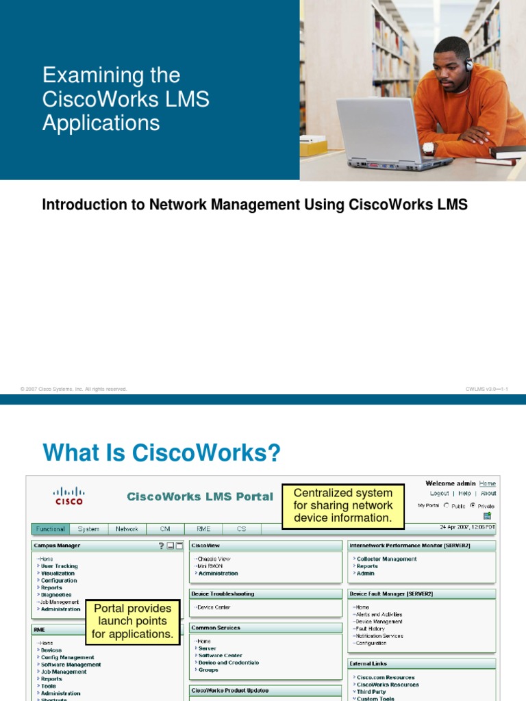 Examining The Ciscoworks Lms Applications | PDF | Radius | Computer Network