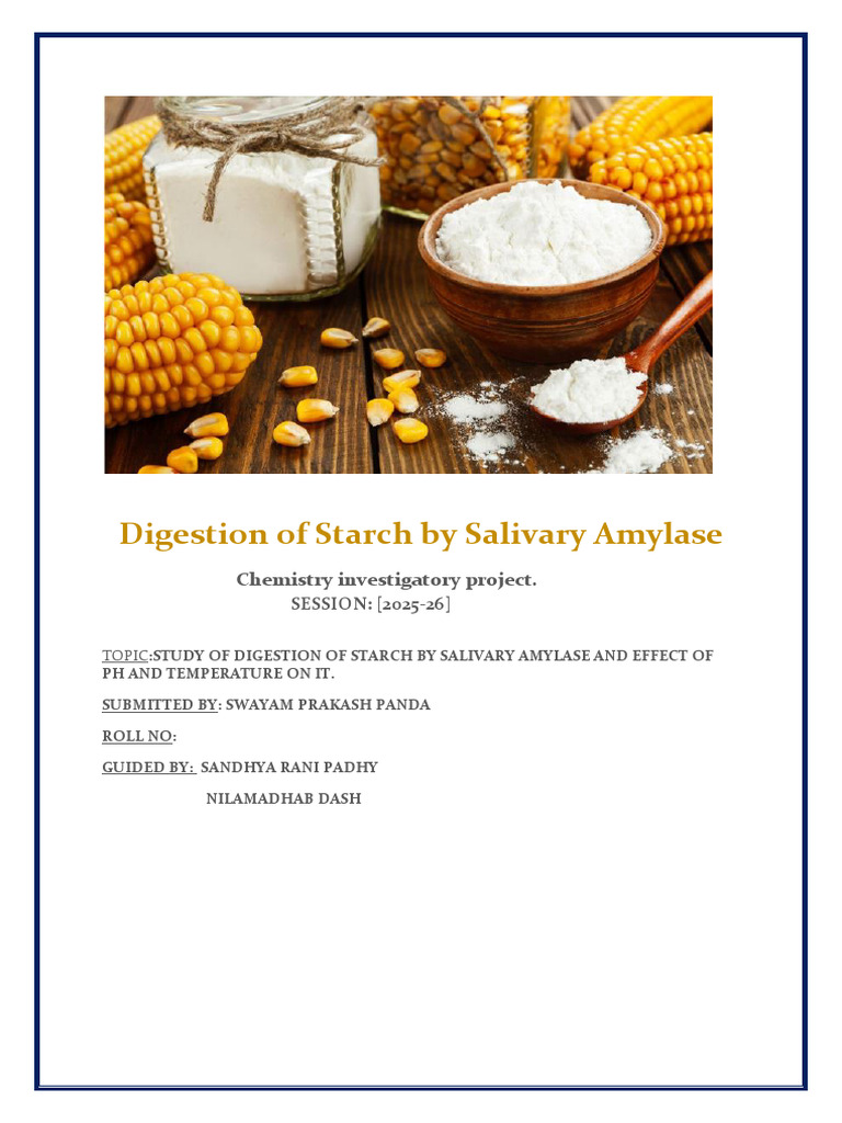 Starch Digestion via Salivary Amylase | PDF | Digestion