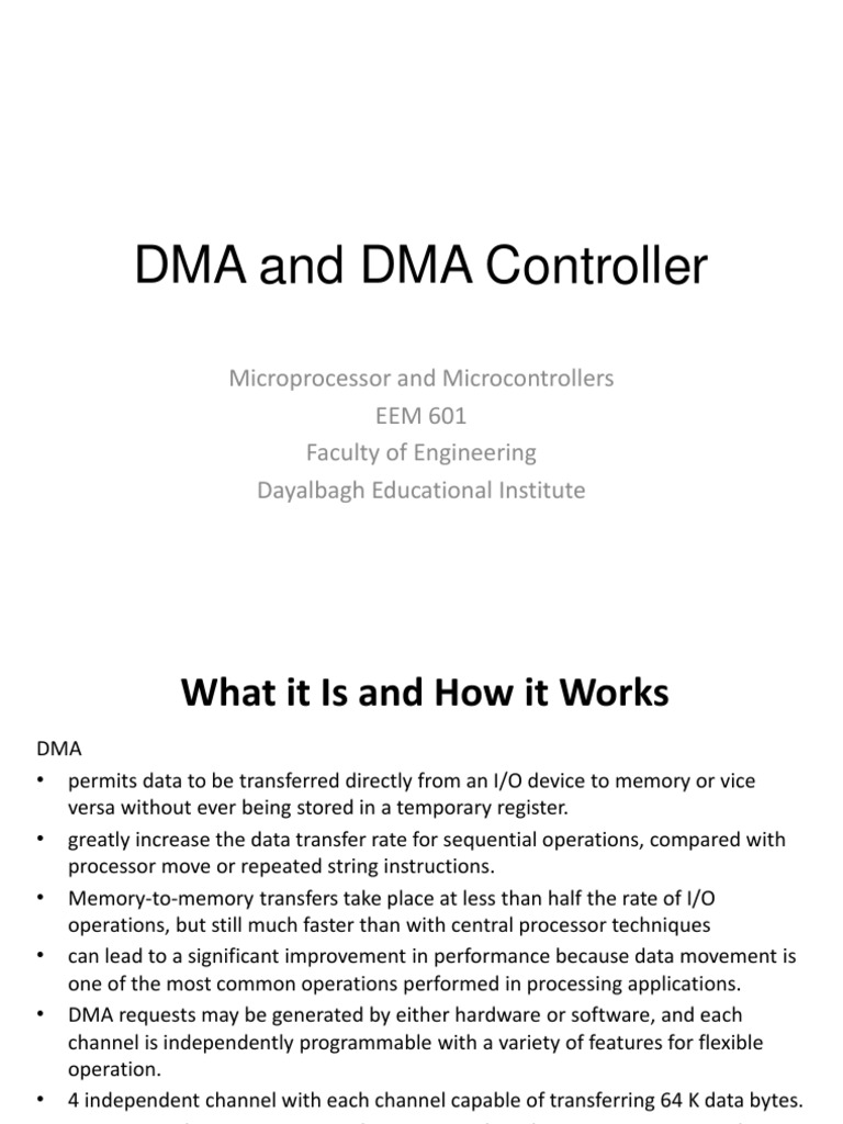 DMA and DMA Controller | PDF | Electronics | Manufactured Goods