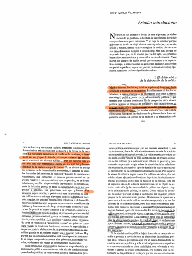 Aguilar Villanueva - La Hechura de Las Politicas PP 15-40-4 | PDF