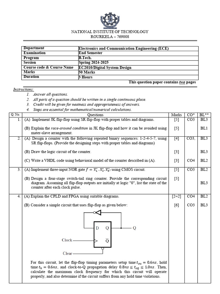 Endsem 2ec | PDF | Computing | Electrical Circuits