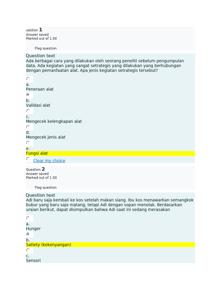 Try out ke 2 Unimus | PDF