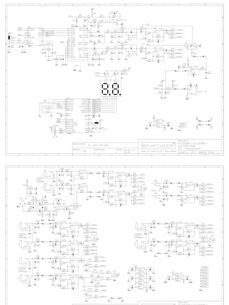 Behringer K3000FX Schematic | PDF