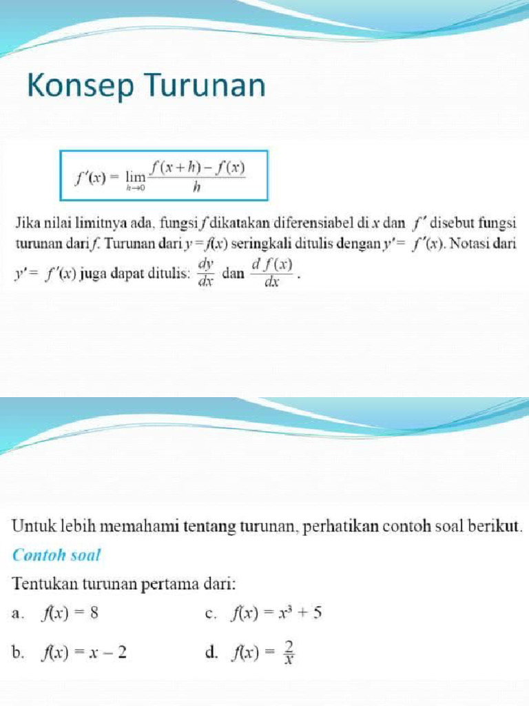 TURUNAN 1 kalkulus dasar teknik kimiaaaa | PDF