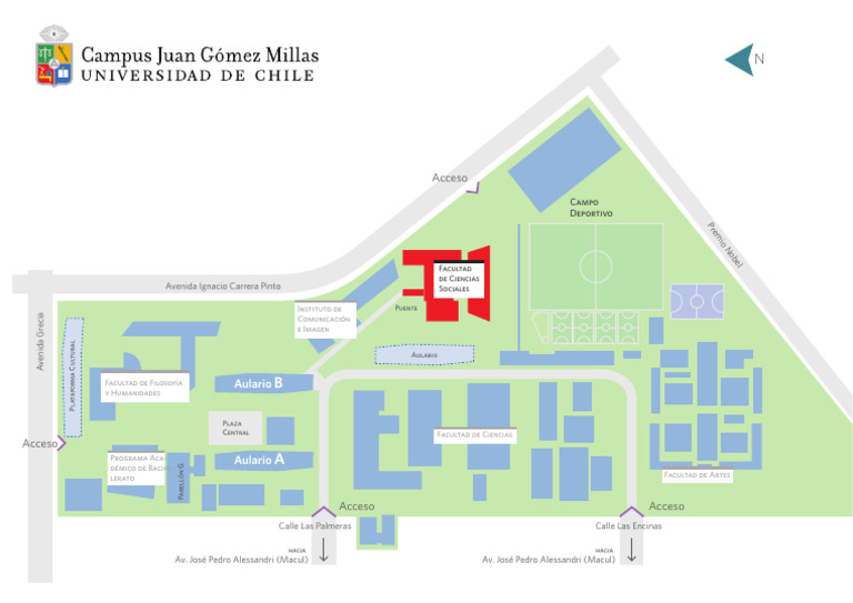 Mapa de Facultades y Accesos Universitarios | PDF | Educación en artes ...