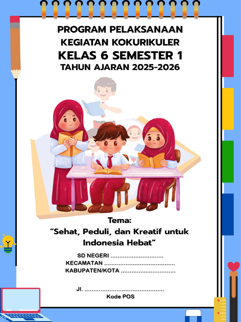 Rencana Program Kegiatan Kokurikuler Kelas 6 Semester 1 (1) | PDF
