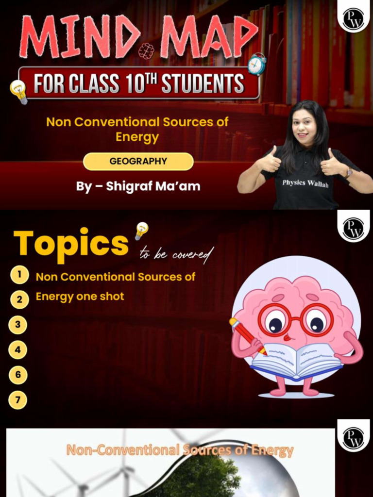 Non Conventional Sources of Energy - Class Notes - Class 10th ICSE Mind ...
