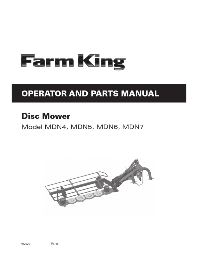 Farm King Disc Mower Operator Manual | PDF | Tractor | Leak