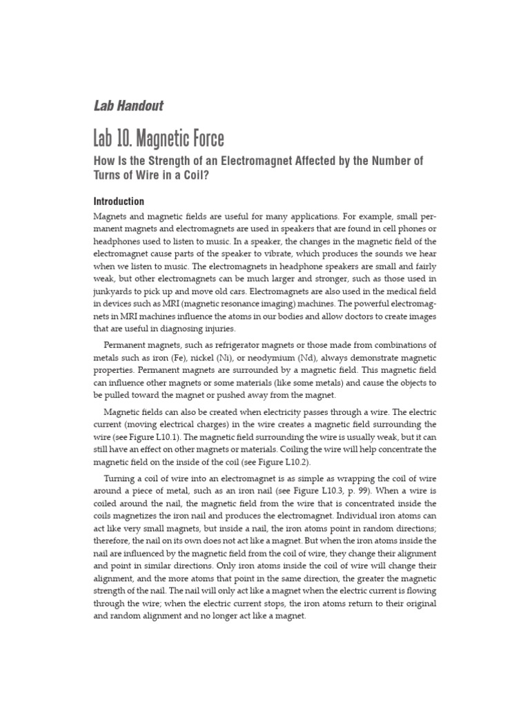 Investigating Electromagnet Strength | PDF | Magnet | Magnetic Field