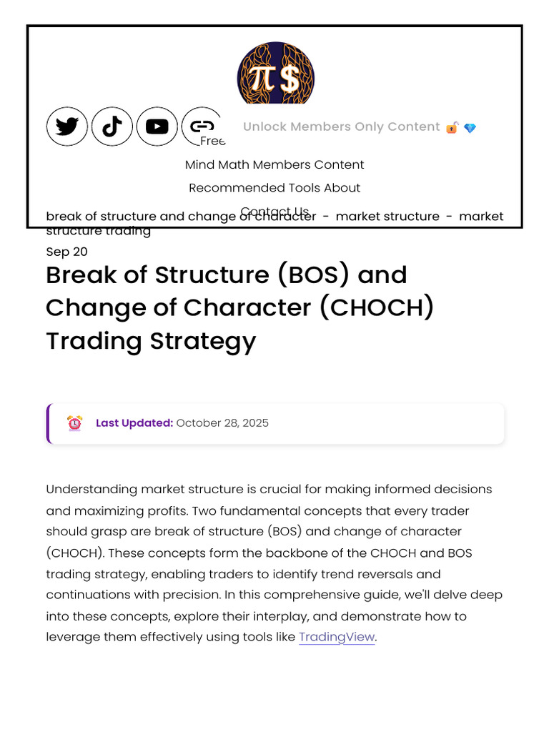 Break of Structure (BOS) vs Change of Character (CHOCH) Trading Strategy_ Comprehensive Guide ...