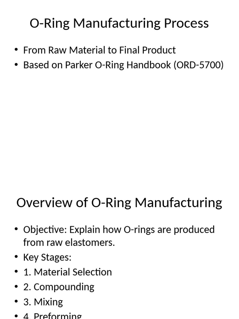 O-Ring Manufacturing Process Overview | PDF | Natural Rubber | Applied ...