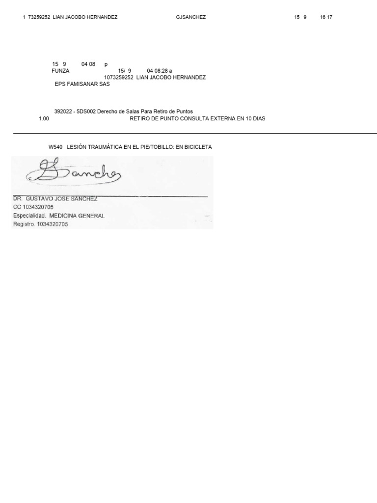 Incapacidad Editable Funza | PDF