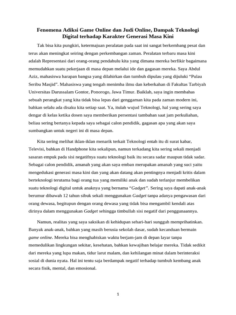Essay BU Aziz Revisi | PDF