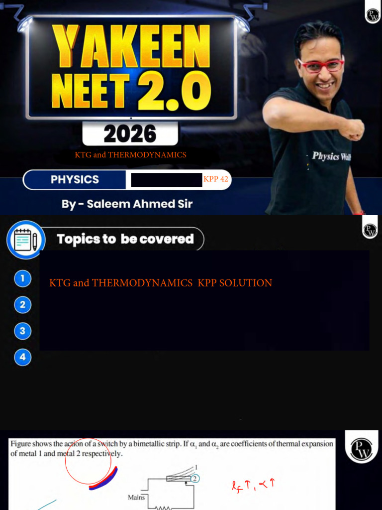 KTG and Thermodynamics KPP Solution 42 Physics by Saleem S | PDF