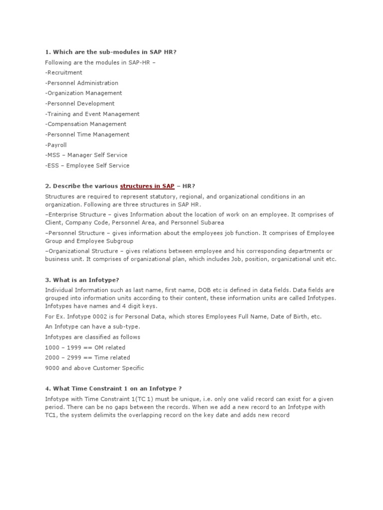 SAP HRT | PDF | Payroll | Employment