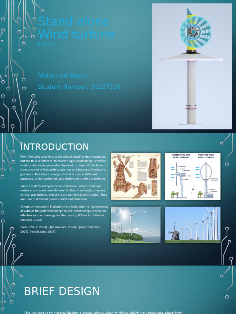 Stand Alone Wind Turbine Presentation | PDF | Wind Turbine | Turbine