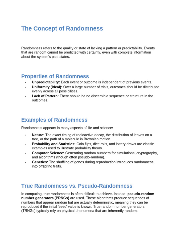 Randomness | PDF
