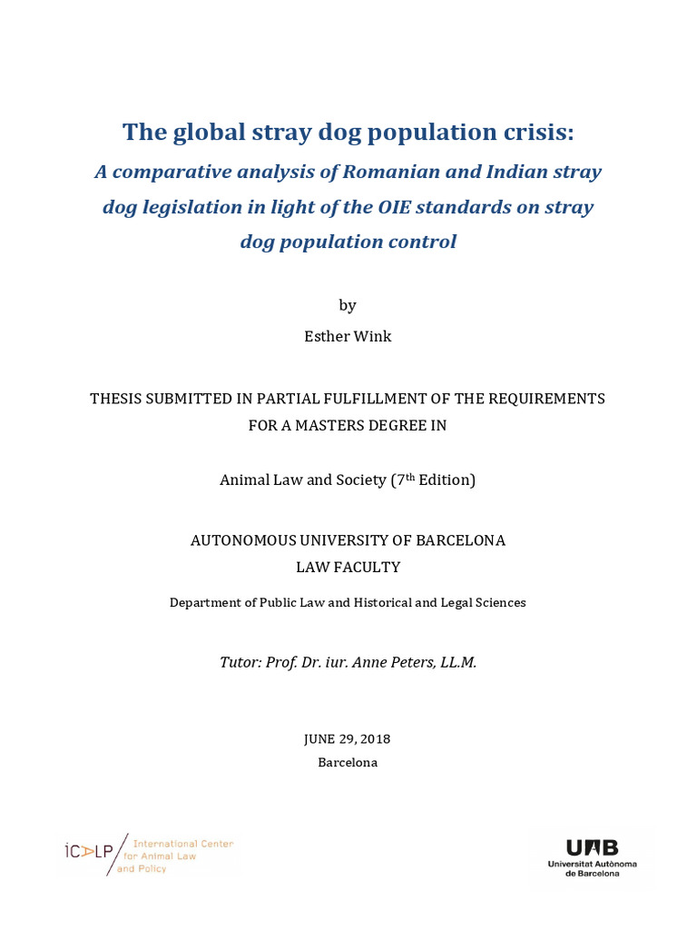Stray Dog Legislation: Romania vs. India | PDF | Dogs | Pet