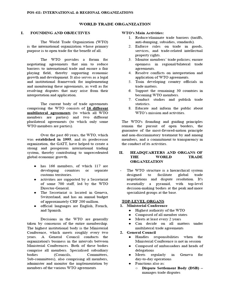 World Trade Organization - Iro | PDF | World Trade Organization ...