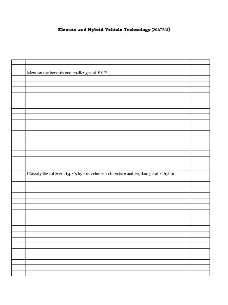 Make Up Electric&Hybrid Vehicle 2023 QP 20AT54IT - Doc Final | PDF ...