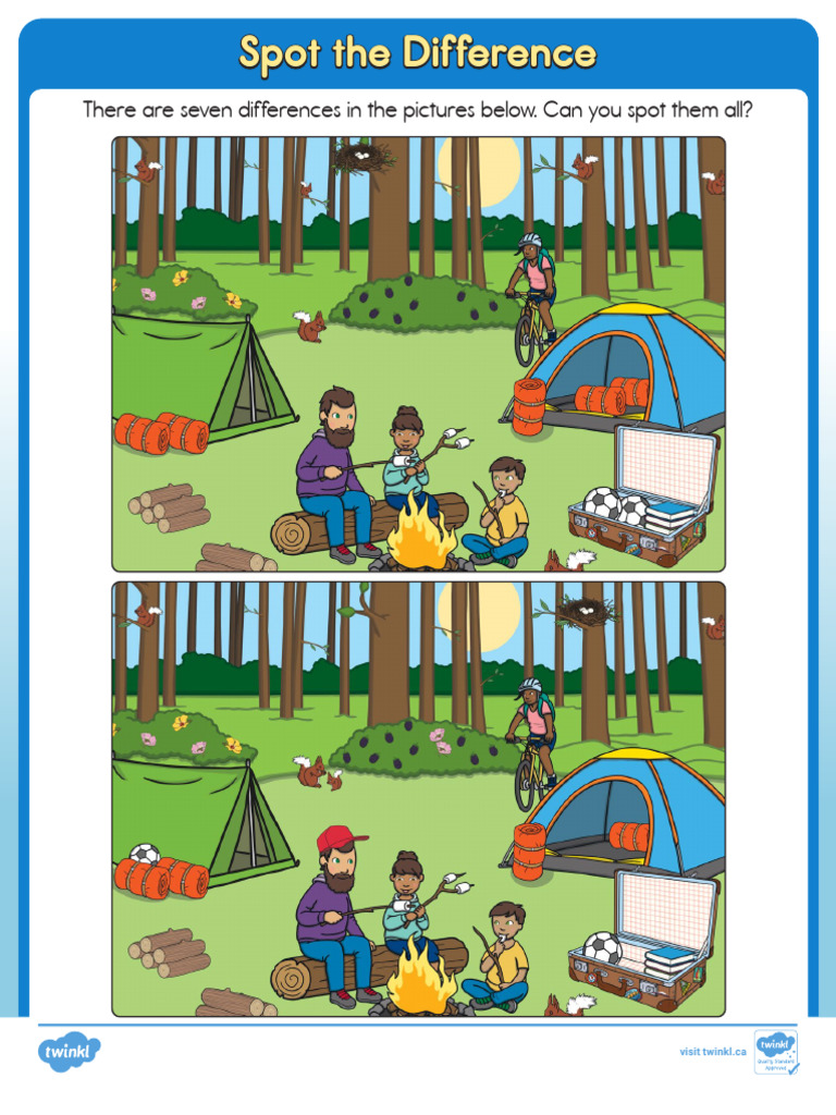 Camping Trip Spot The Difference Ver 1 | PDF