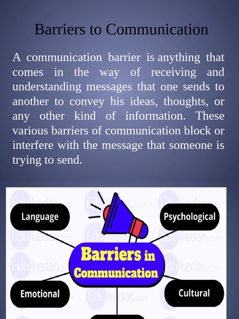 Understanding Physical Barriers to Communication | PDF | Communication ...