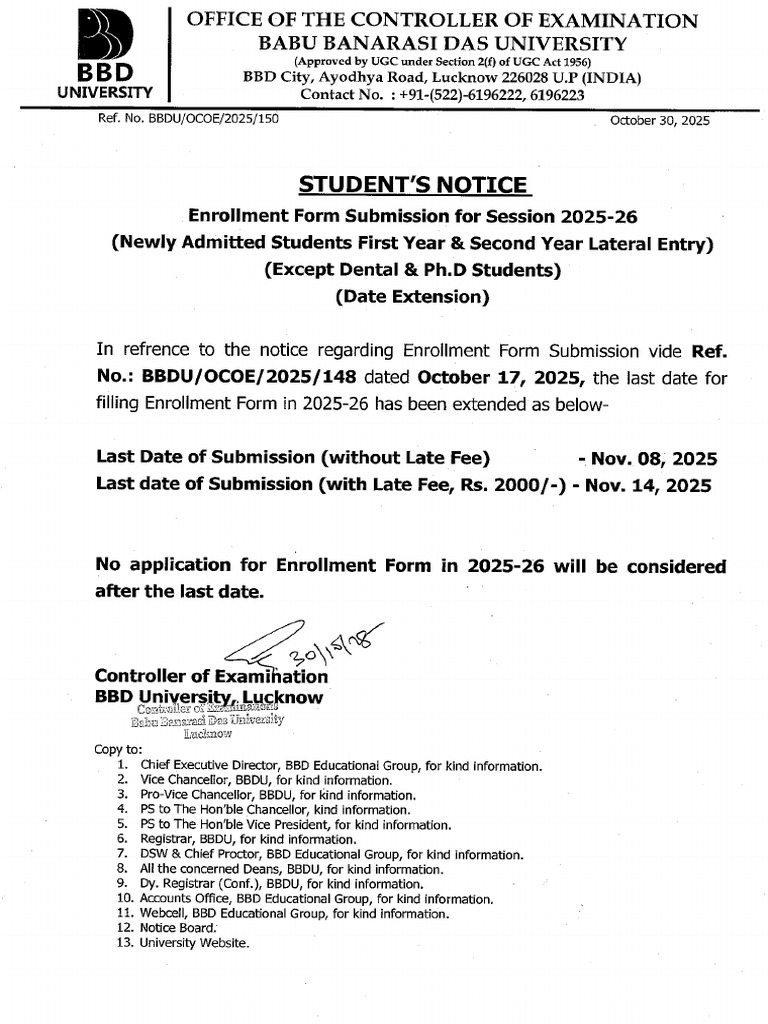 Student Notice | PDF