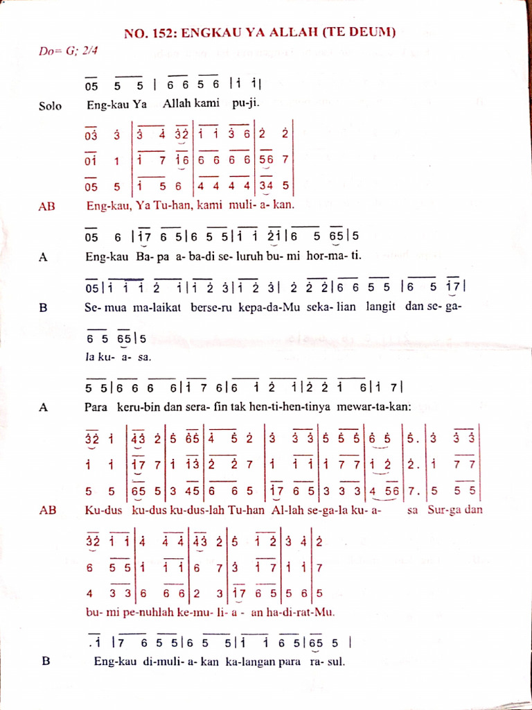 Teks Koor Te Deum | PDF