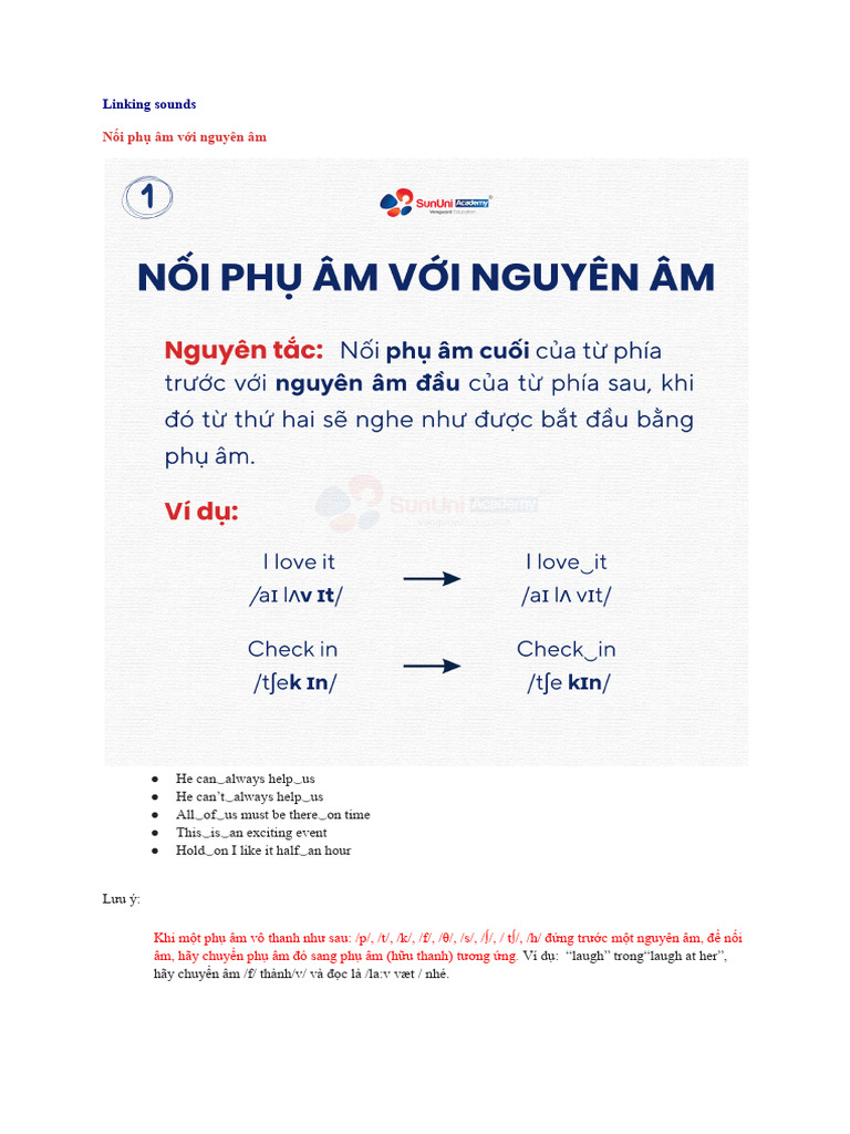 Linking Sounds | PDF