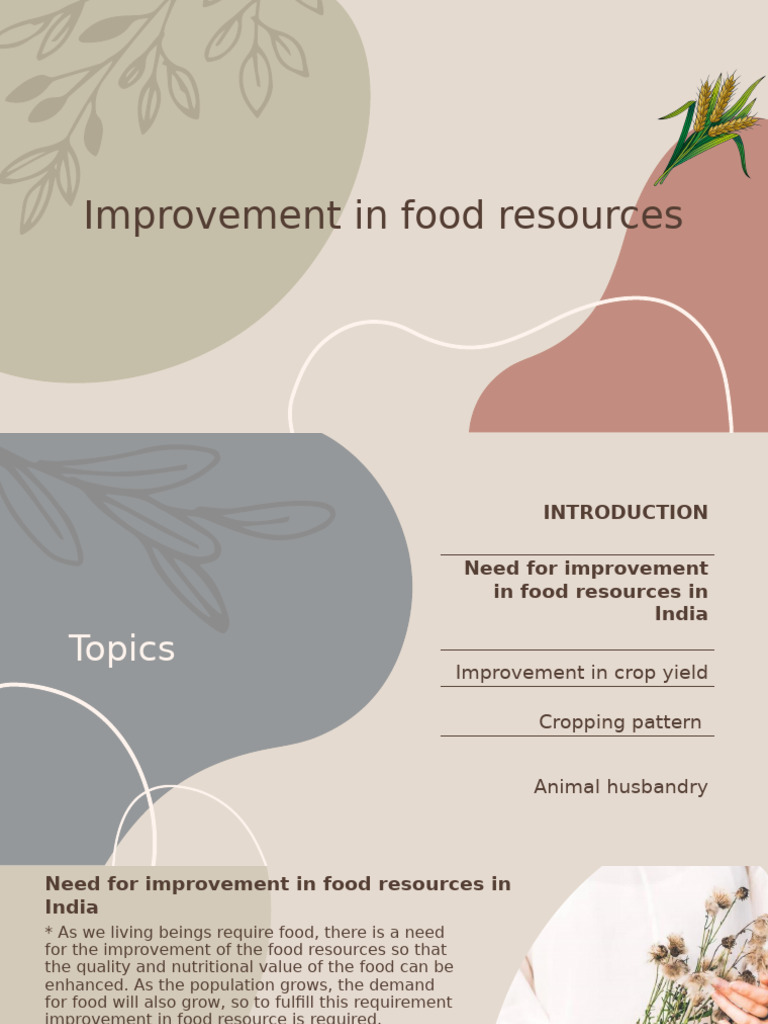 Enhancing Food Resources in India | PDF | Body Language | Human ...