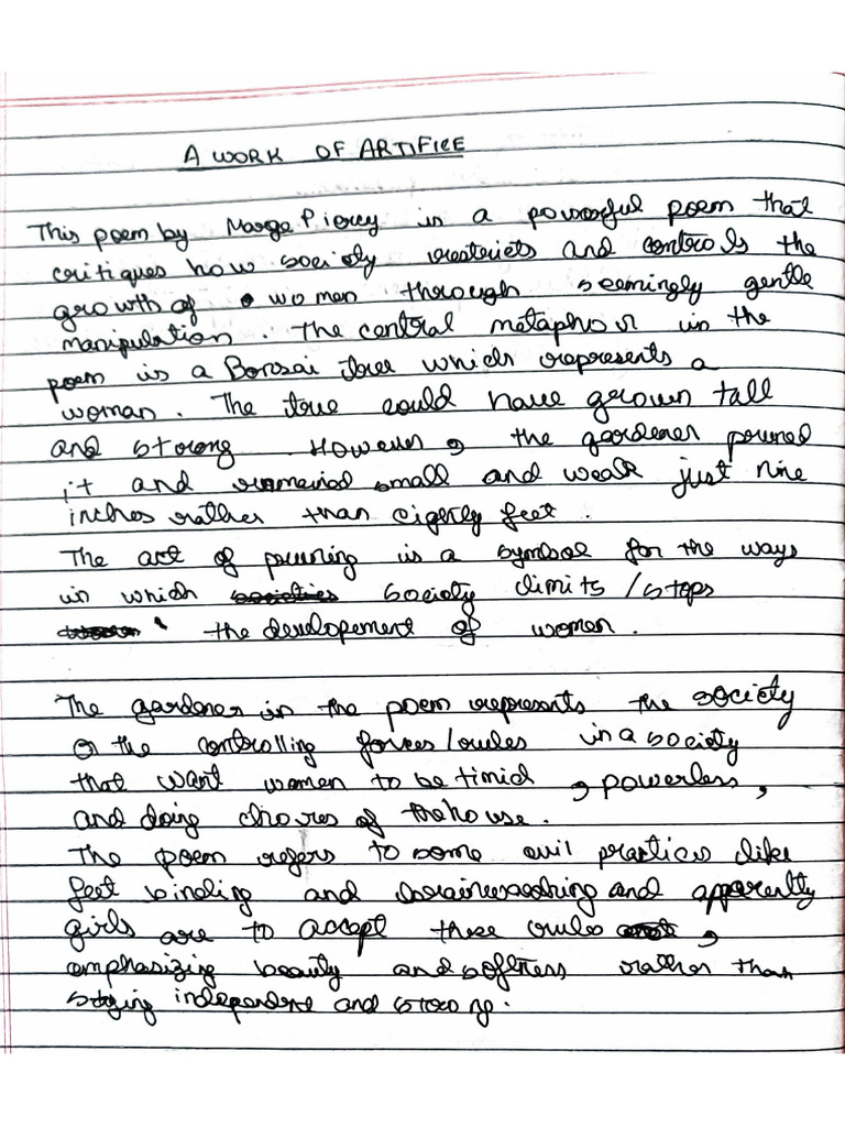 Rudra Kedia A Work of Artifice Assignment | PDF