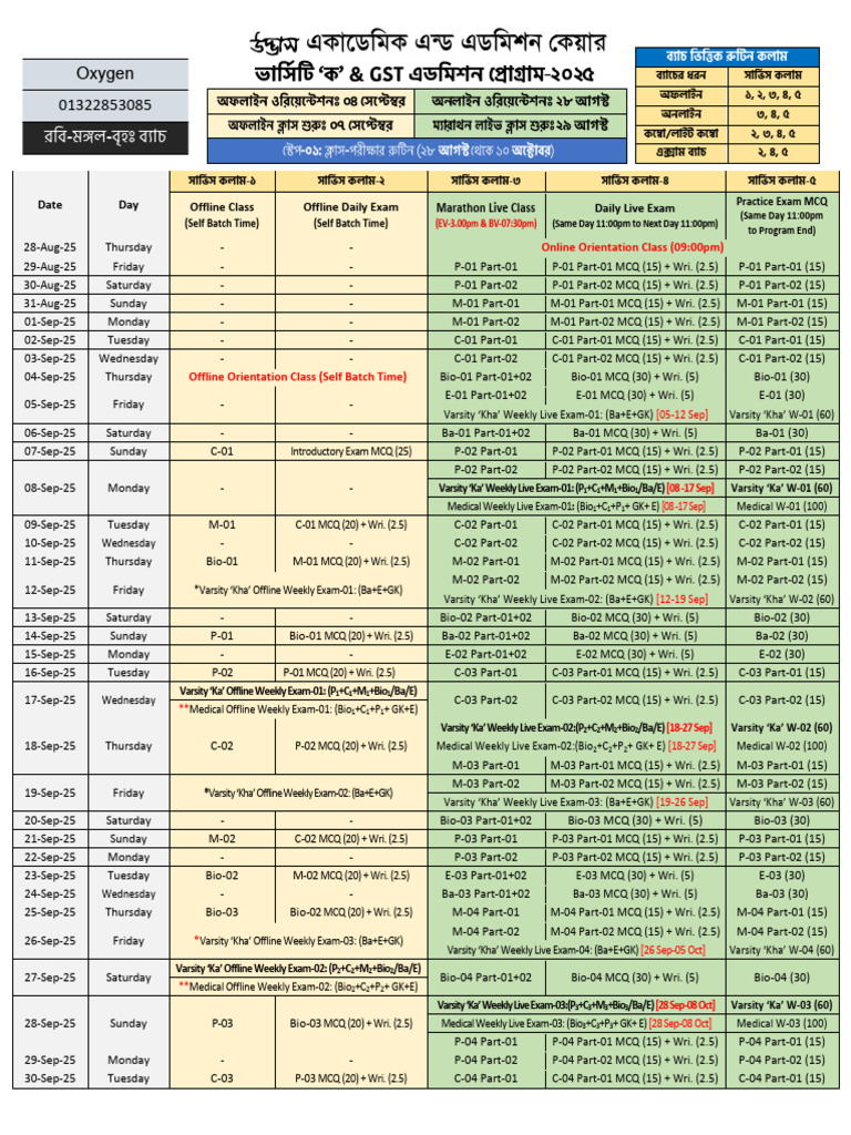 Varsity Ka Routine 1 | PDF
