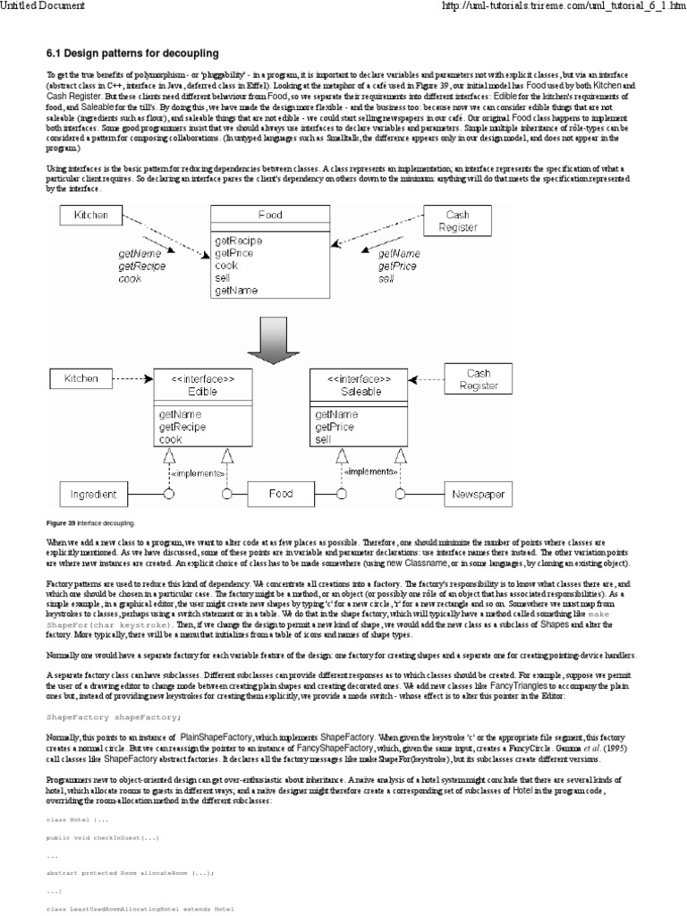 Uml Decoupling Pdf Class Computer Programming Inheritance 5082