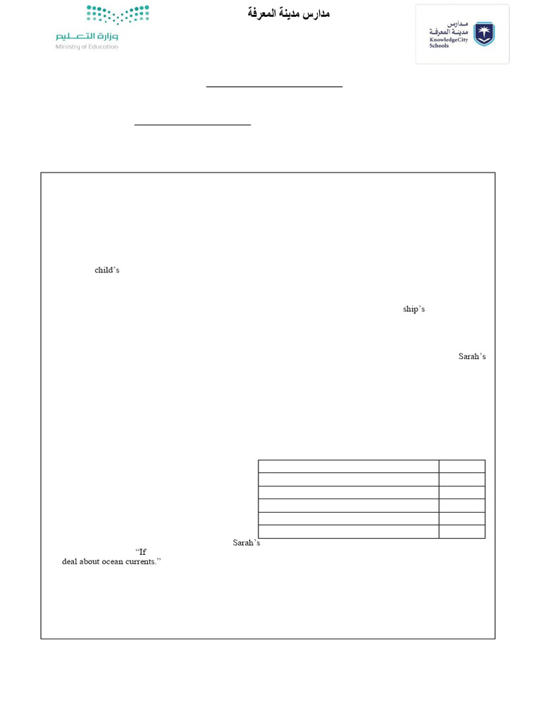 Comprehension & Notemaking 3 GR9 2025-26 | PDF | Lion | Beach
