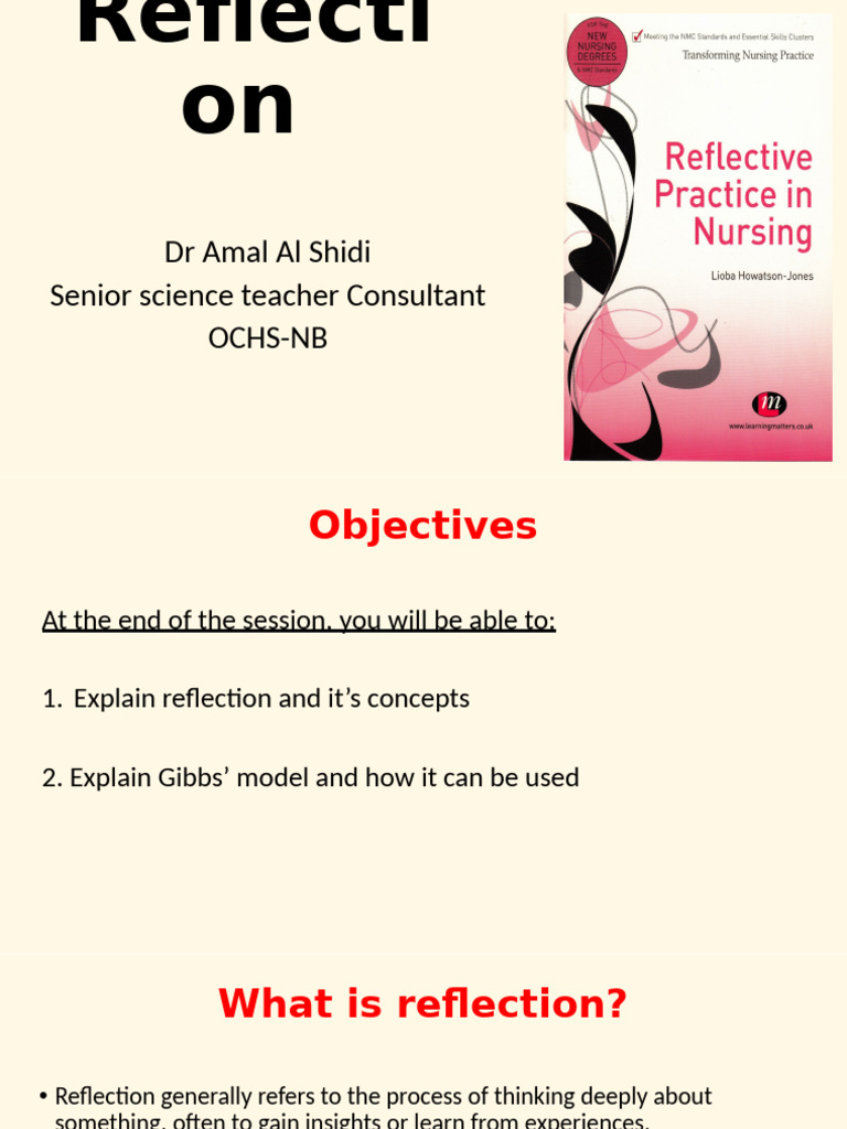 Reflection - Year One-For Student Ref | PDF | Reflective Practice ...