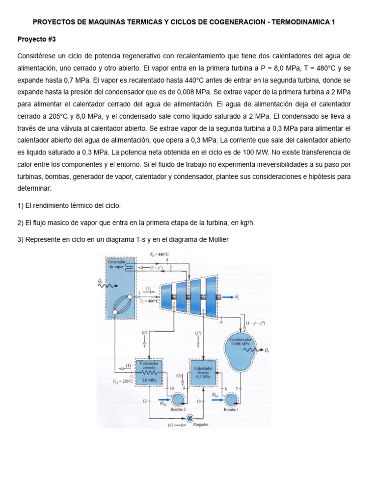 Máquinas Térmicas - Proyecto 3 | PDF