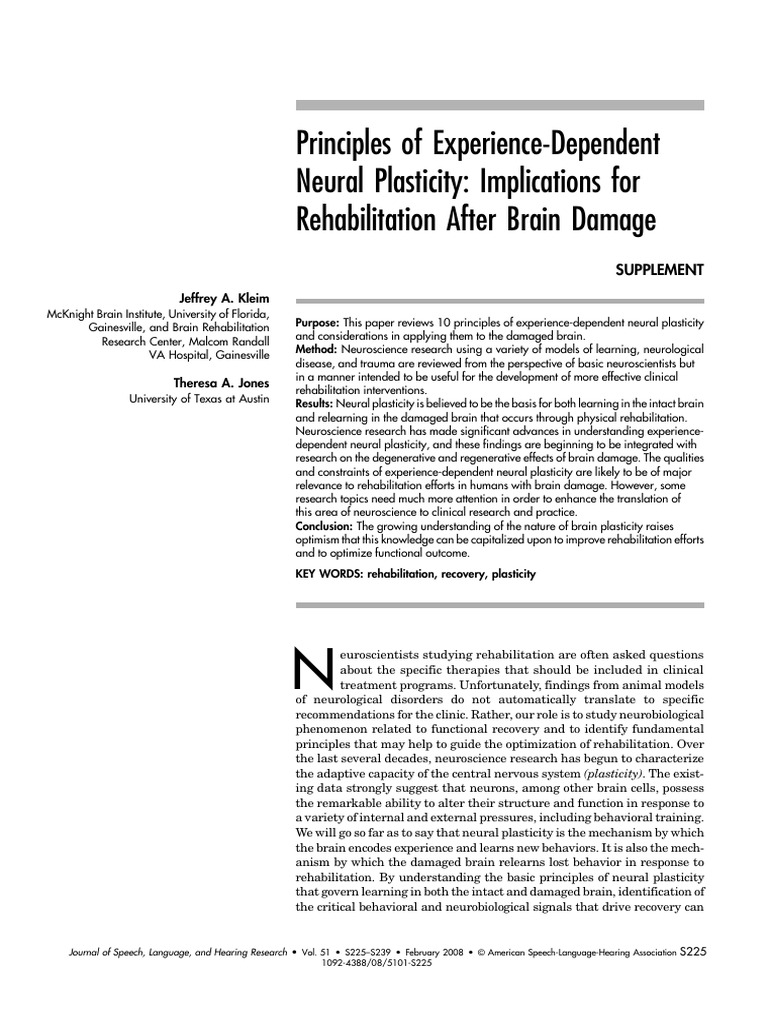 Kleim, Jones - 2008 - Principles of Experience-Dependent Neural ...