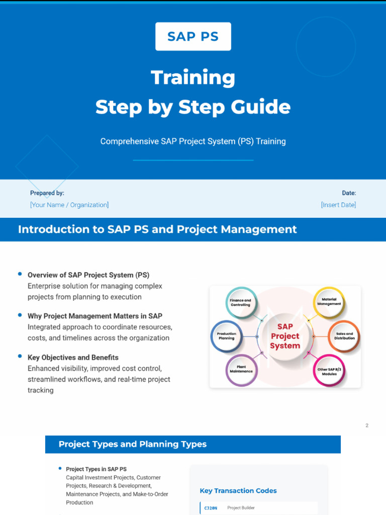 SAP PS Project System | PDF