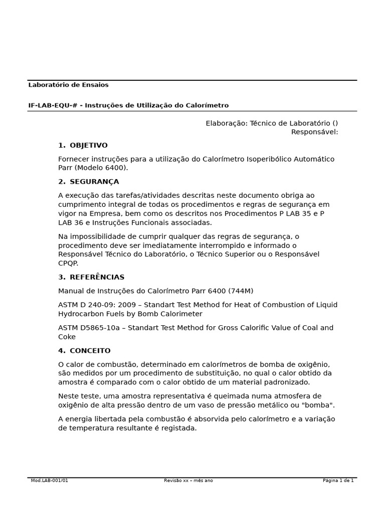 If LAB EQU Calorímetro Cópia | PDF