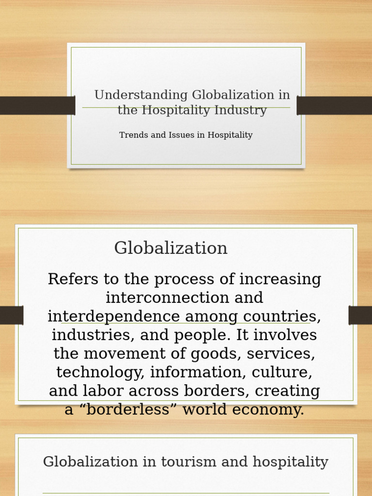 PPT2 Understanding Globalization in The Hospitality Industry | PDF ...