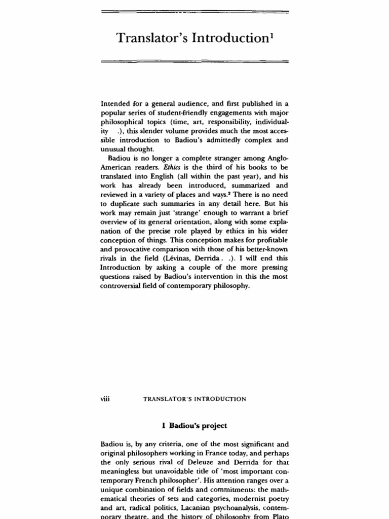 Badiou's Philosophy of Truth and Ethics | PDF | Truth | Jacques Lacan