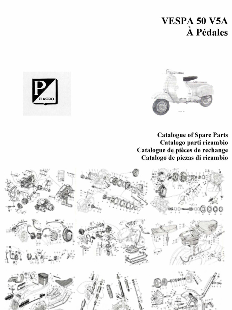 CAT-V50-Pedales - Catalogue Vespa 50 A Pédales | PDF